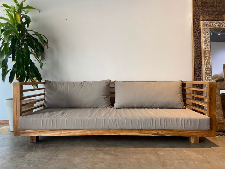 Deep Seating Teak Indoor/Outdoor Patio Sofa with Cushions – Arka Living