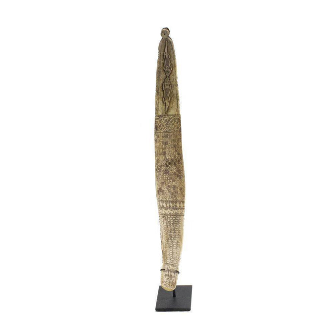 Tribal Carved Bond Calendar on Metal Stand | Decoration – Arka Living